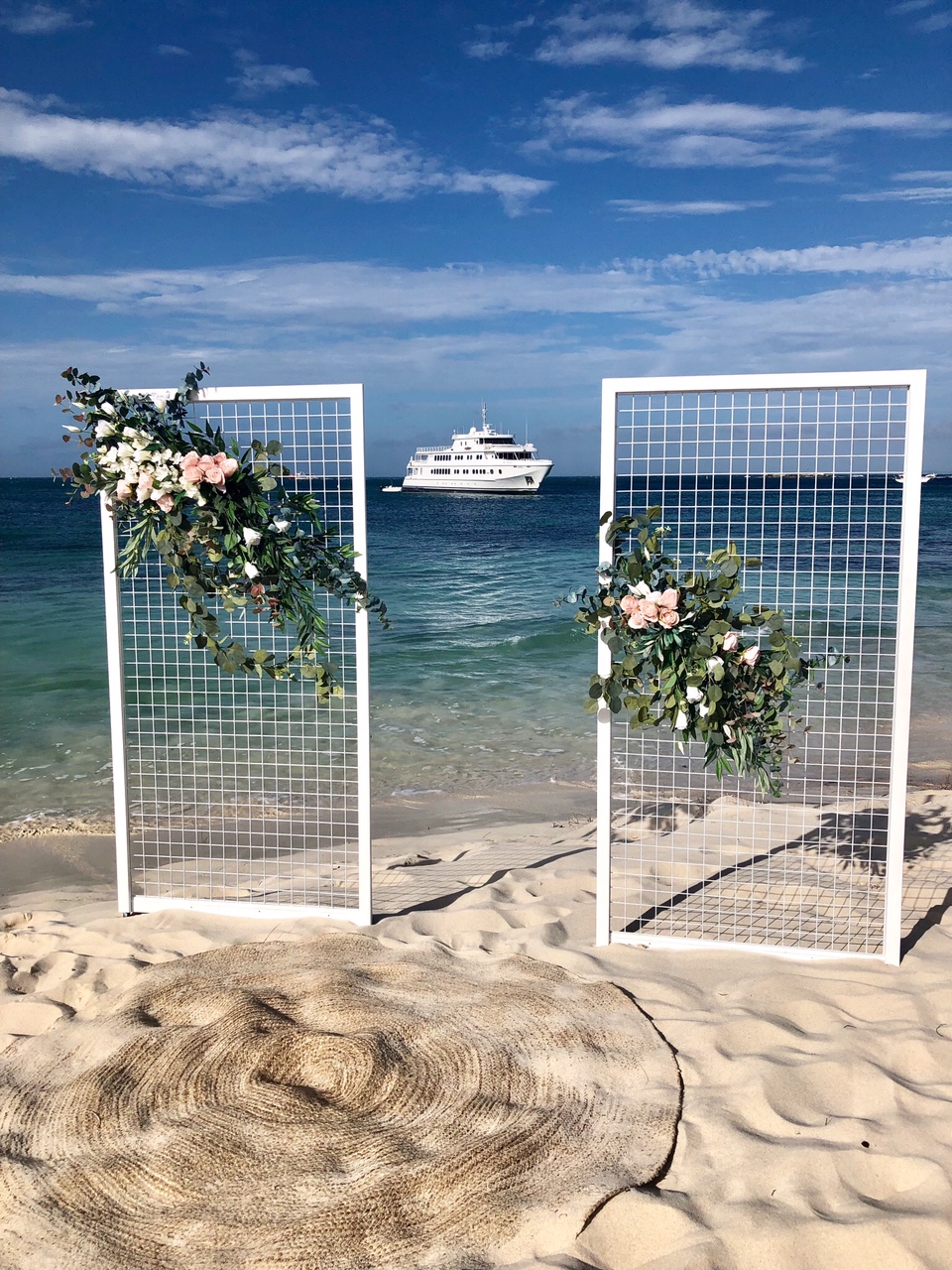 Mesh Wedding Ceremony Backdrop Hire | Perth Party Hire
